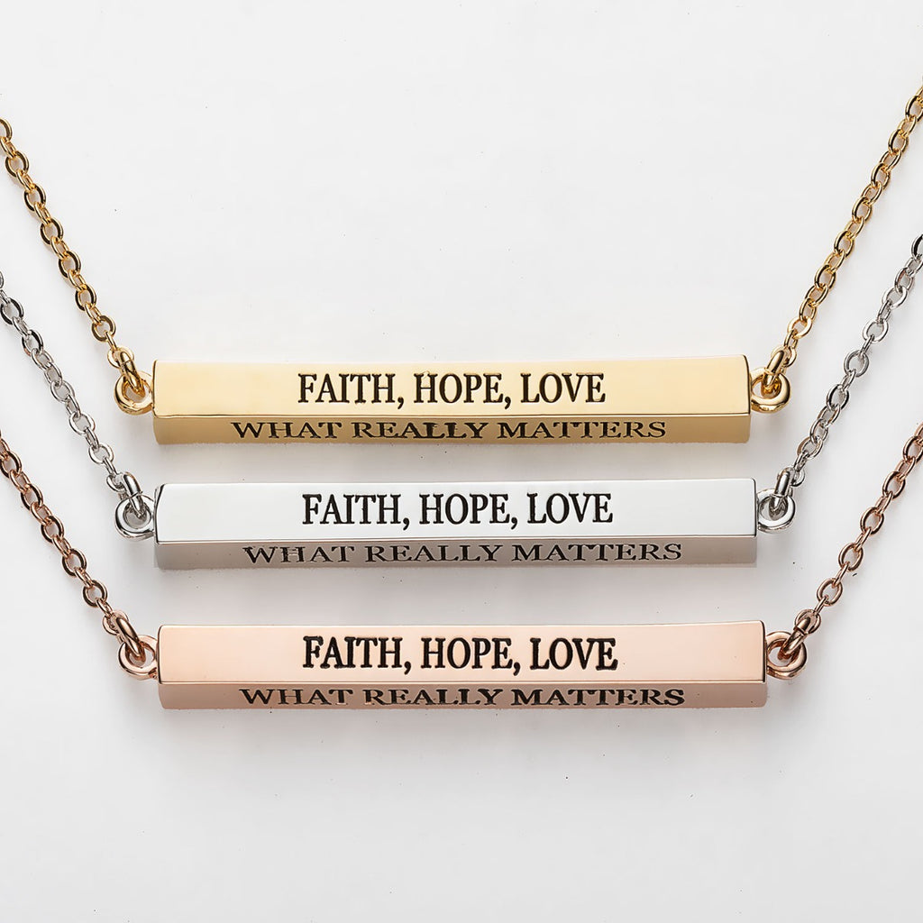 Horizontal 4 sided Bar Faith Hope Love Engraved Necklace Limoges horizontal-4-sided-bar-faith-hope-love-engraved-necklace-limoges
