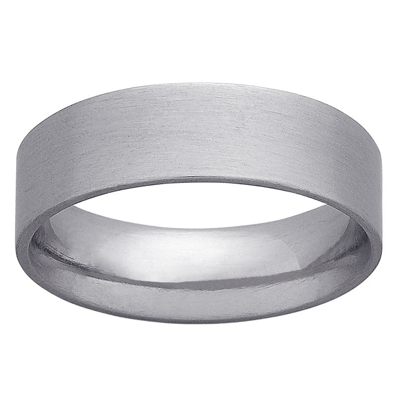 Stainless Steel Brushed Band Ring – Limoges Jewelry