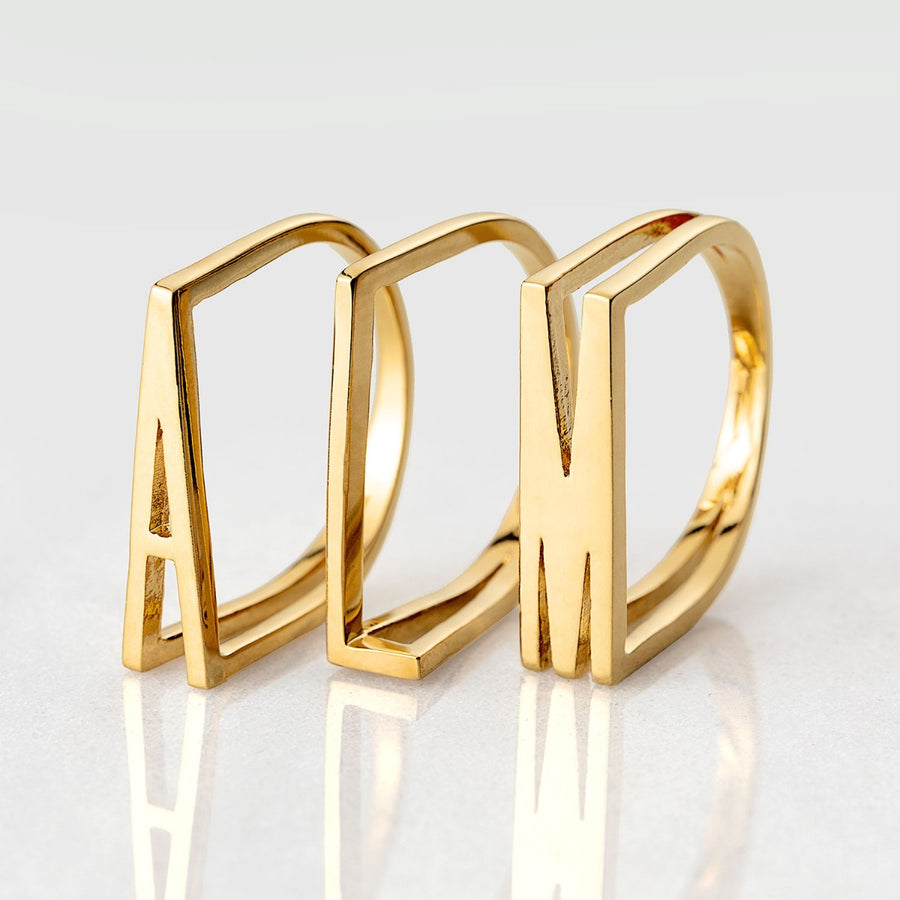 Initial Rings, Personalized Rings with Initials – Limoges Jewelry
