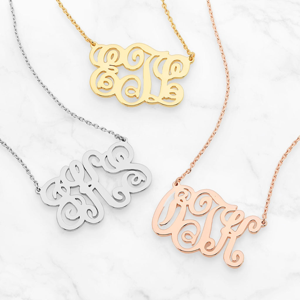 Classic Monogram Necklace - Medium – Limoges Jewelry