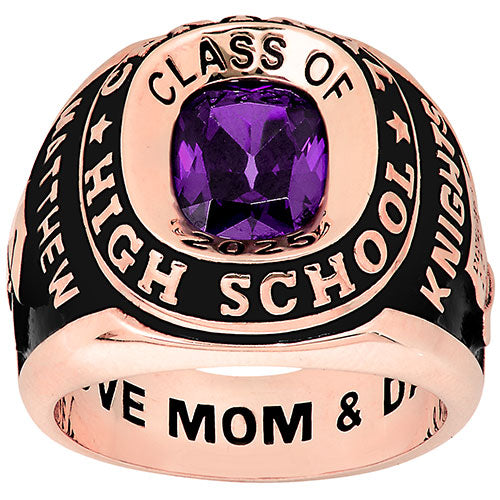 Men's Rose Gold CELEBRIUM Double Row Traditional Class Ring – Limoges ...