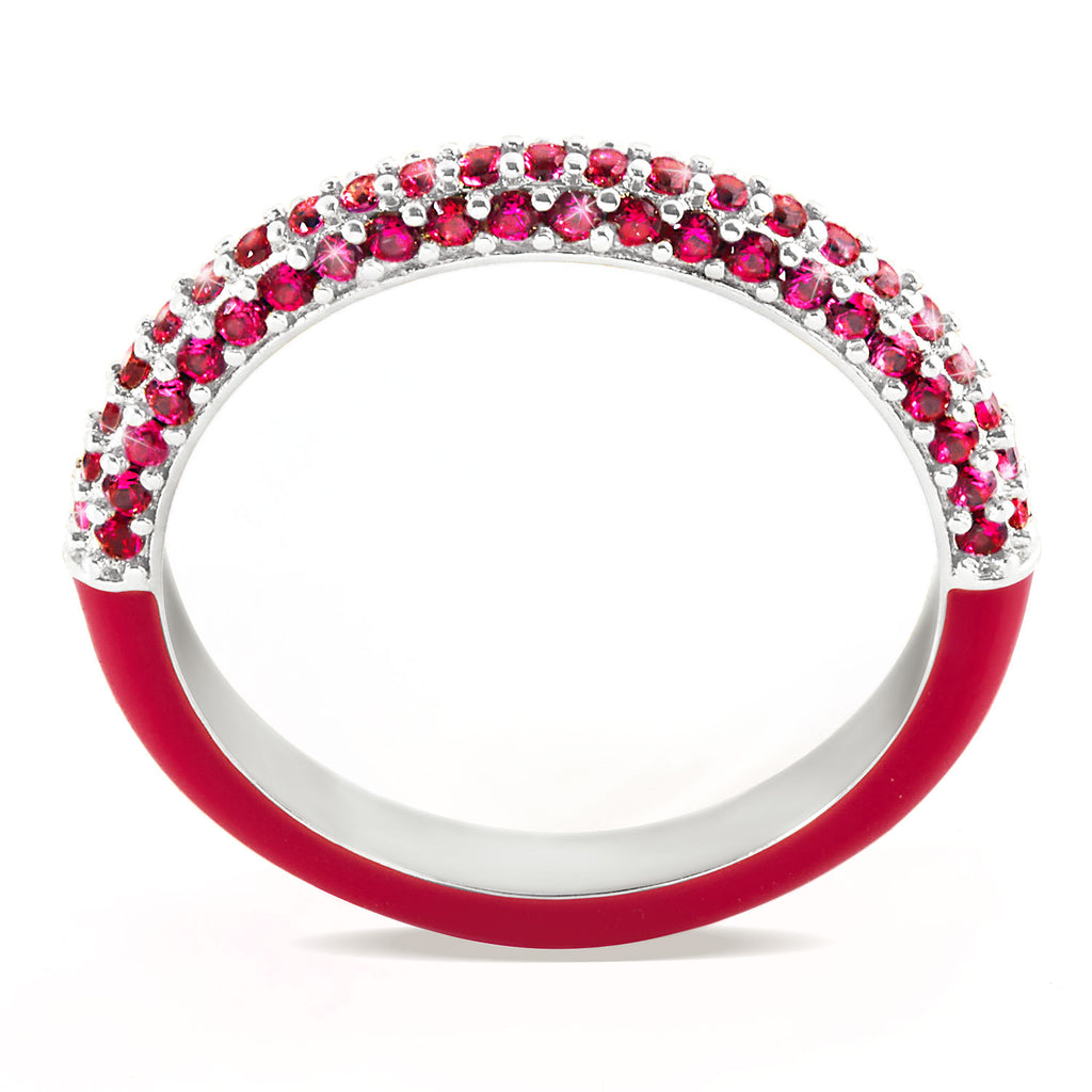 Silver Plated Reversible Birthmonth Enamel Pave Ring – Limoges Jewelry