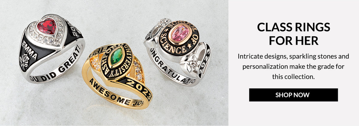 Custom Class Rings – Personalized High School & College – Limoges Jewelry