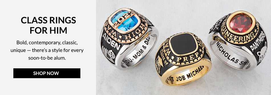 Custom Class Rings – Personalized High School & College – Limoges Jewelry