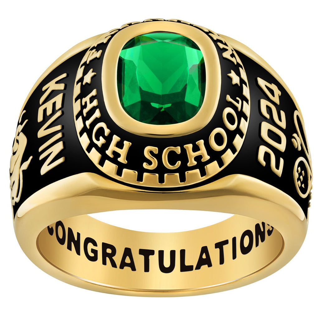 Men's 18K Gold over Sterling Traditional Class Ring – Limoges Jewelry
